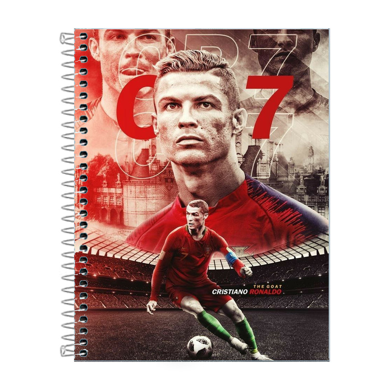 Caderno Cr7 Two 1 Matéria 80 Folhas | Shopee Brasil