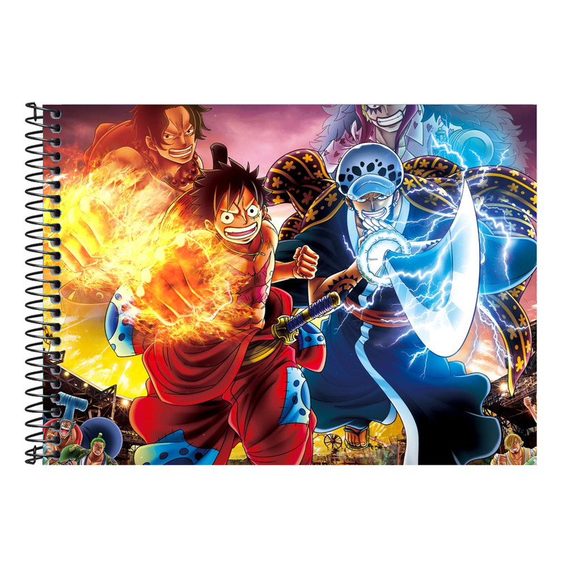 Caderno Desenho One Piece 96 Folhas Capa Dura | Shopee Brasil
