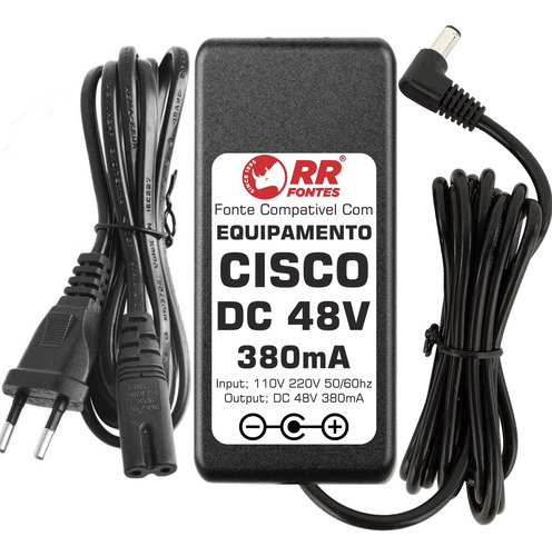 Fonte Compatível Cisco 48v Cp-6941 Cp-6961 Cp-7902 | Shopee Brasil