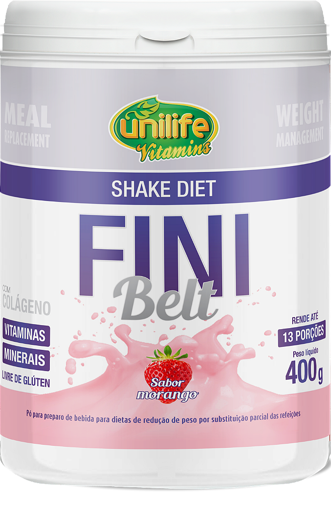 Shake Fini Belt - Sabor morango 400 g | Shopee Brasil