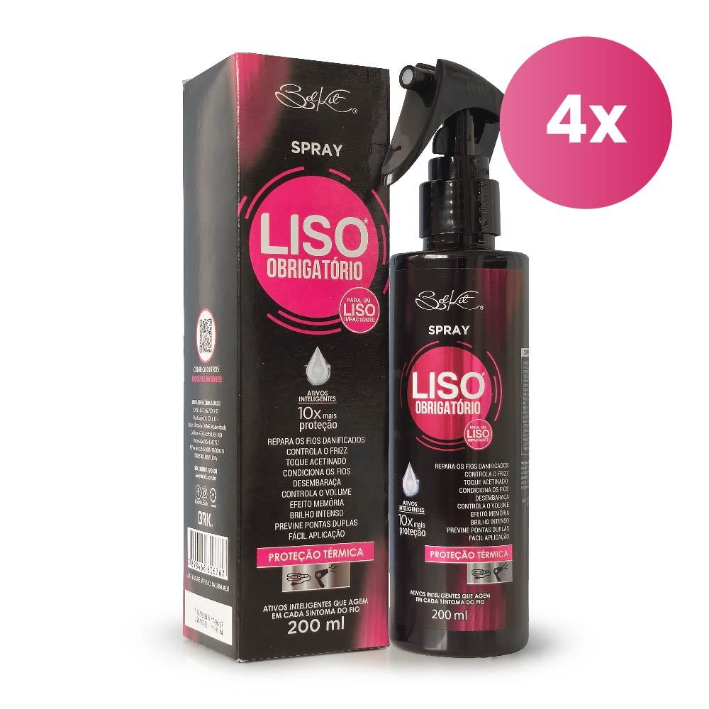 Kit 4 Spray Liso Obrigatório 200ml Belkit | Shopee Brasil