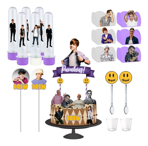 Kit Festa #kf Justin Bieber Forminha Tubete Topper | Shopee Brasil