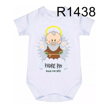Roupa De Bebê Body Padre Pio R1438 | Shopee Brasil