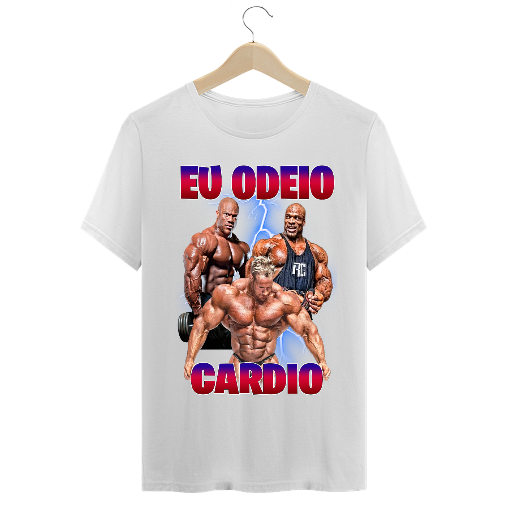 Camiseta Eu odeio cardio maromba meme musculação academia fit | Shopee ...
