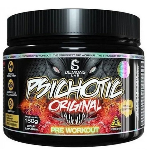 Suplemento Em Pó Demons Lab Psychotic Aminoácidostermogênico Em Pote De ...