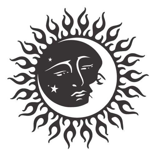 Quadro Sol E Lua Mdf Decorativo Vazado 3mm 30x30 | Shopee Brasil