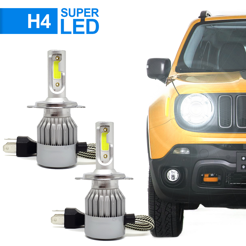 Par Lâmpadas H4 Farol Alto Baixo Nissan Tiida 2008 2009 2010 2011 2012 2013 Super Led C6 6000k ...