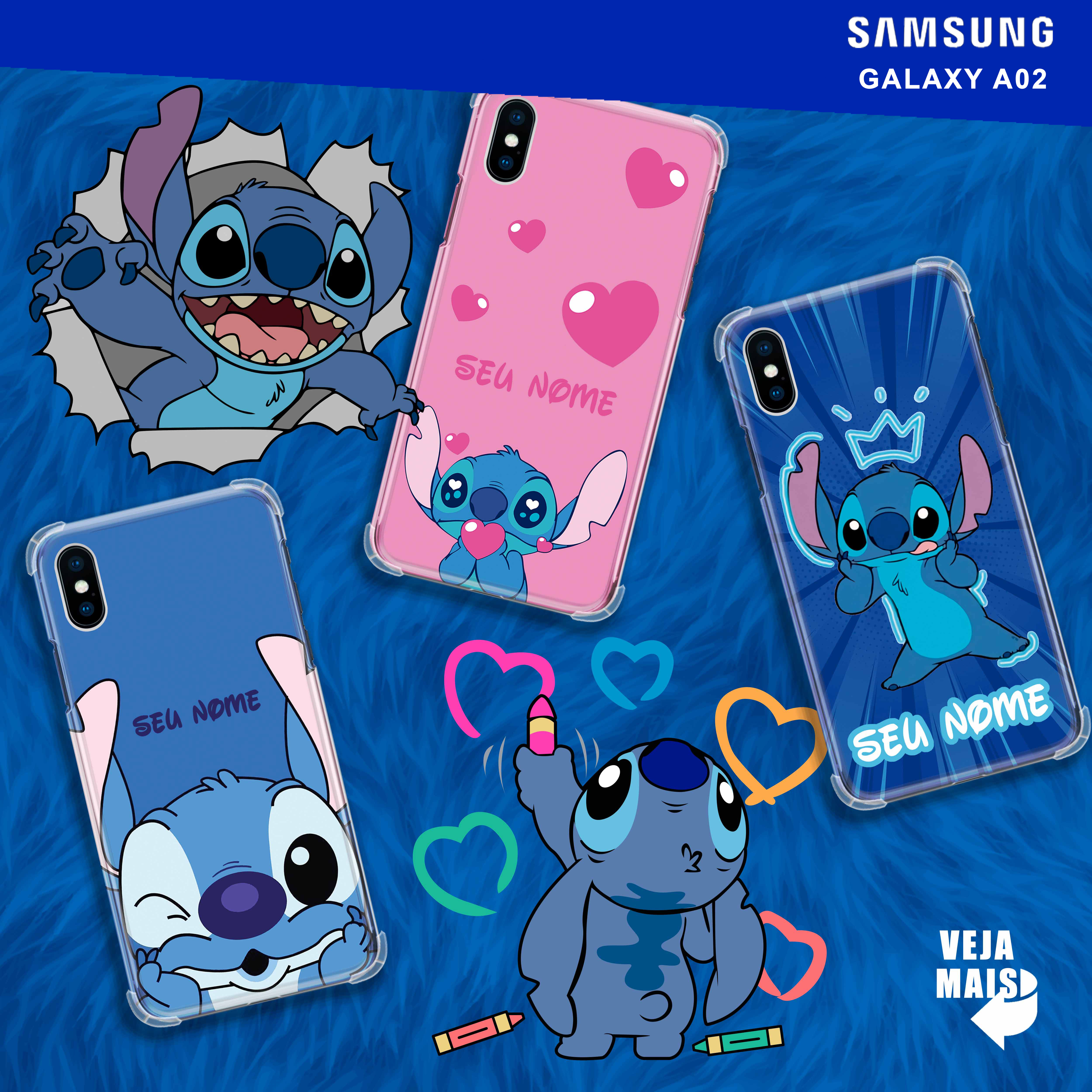 Capa Capinha - Samsung Galaxy A02 - Stitch & Angel Personalizado ...