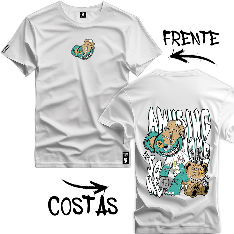 Camisa Estampada 100% Algodão Camiseta Casual - 3457 | Shopee Brasil