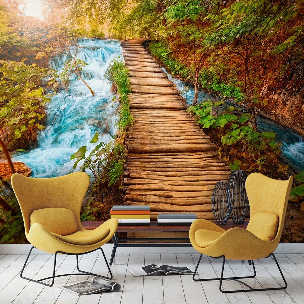 Papel de Parede Paisagem Natureza Adesivo Autocolante Decoração do ...