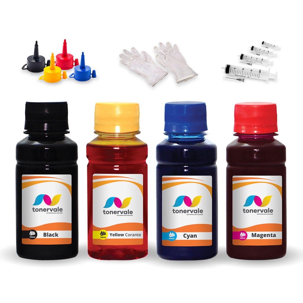 Kit 400ml de Tinta Para HP Smart Tank 724 581 674 GT53 GT52 | Shopee Brasil
