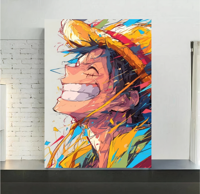 Quadro de mdf poster moldura Anime, Mangá, One Piece, Luffy | Shopee Brasil