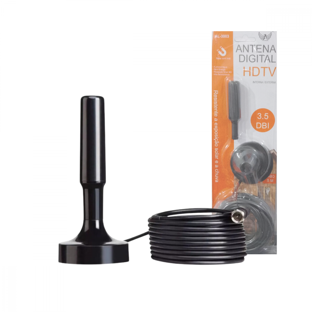 Antena Digital HDTV 5 metros 3.5 DBI Altomex AL-3003 | Shopee Brasil