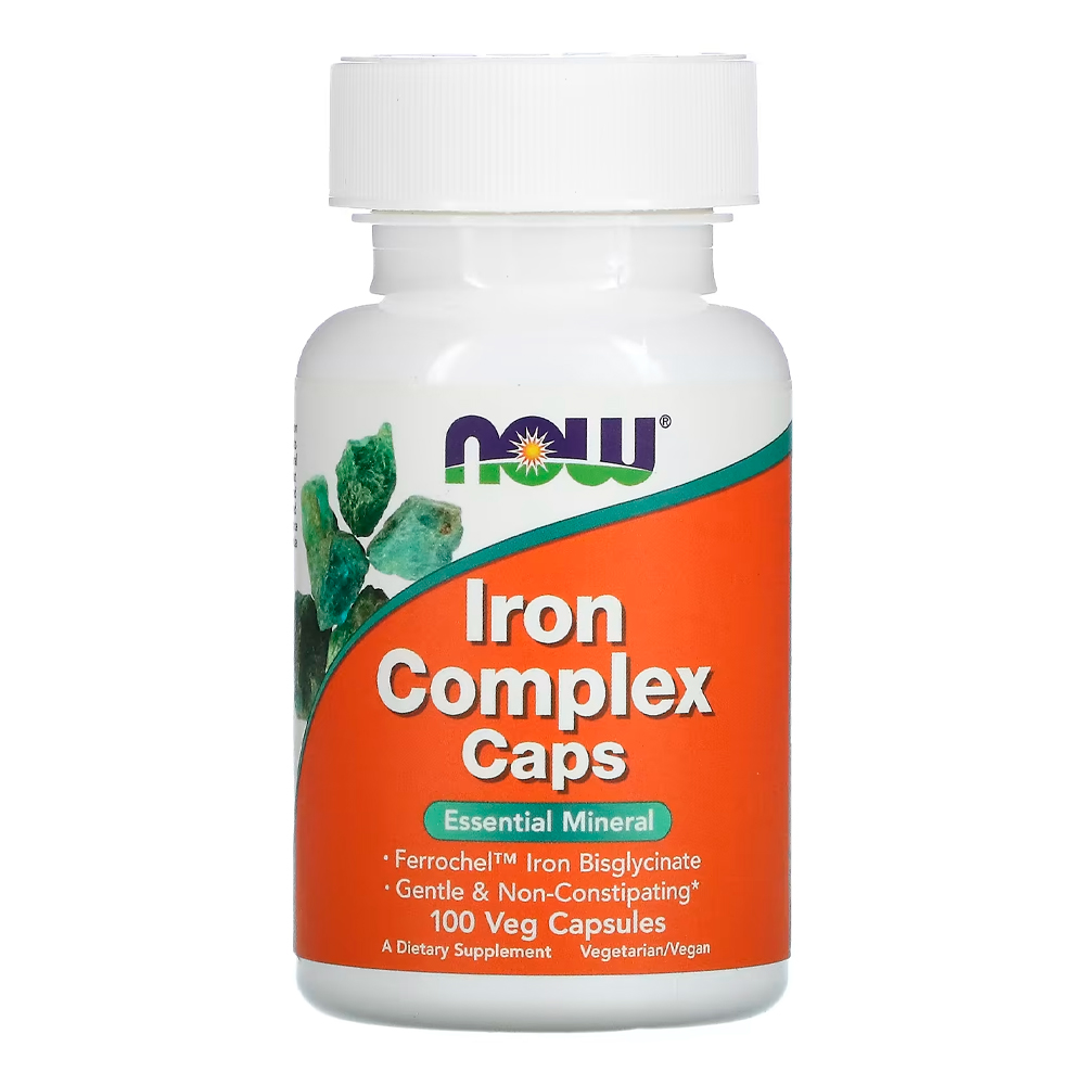 Iron Complex Caps Now Foods Glicinato 100 Caps Importado | Shopee Brasil