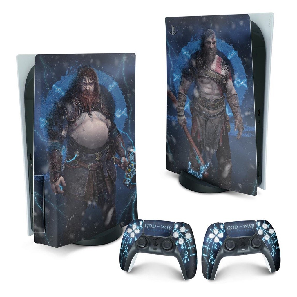 Skin PS5 Playstation 5 Adesivo God Of War Ragnarok B