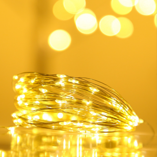 8 Unidades Fio Fada 2 Metro Cordão Luz Decolar Festas Leds Pilha Luzes ...