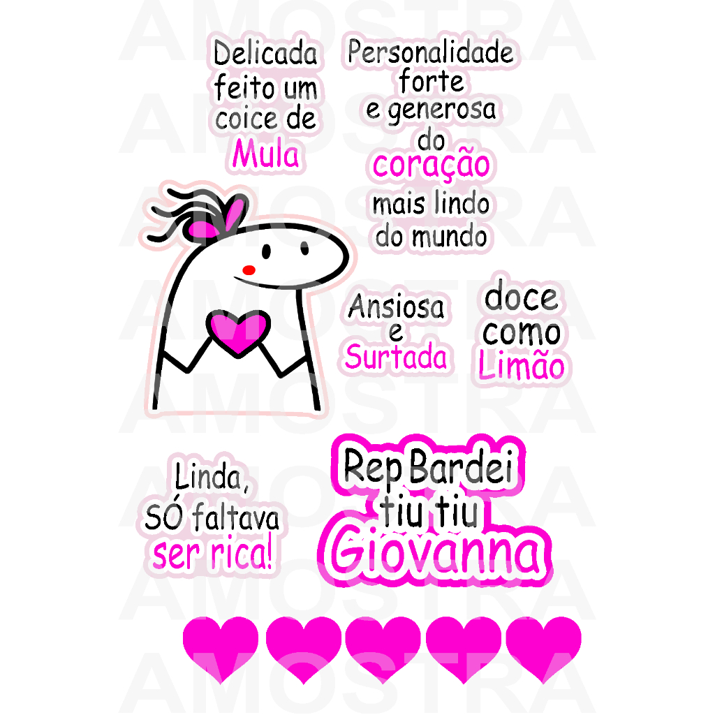 Topo de Bolo Repi Bardei FLORK personalizado c/ nome e idade Topper de ...