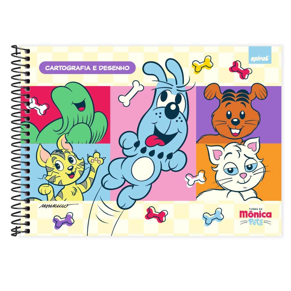Turma da Monica Pets - Caderno Cartografia e Desenho Capa Dura 48 ...