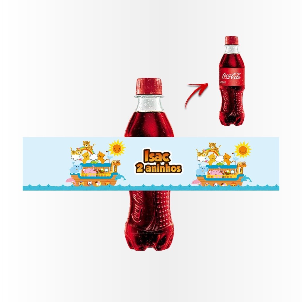 14 Rótulo Adesivo Mini Coca Cola Personalizado Arca de Noe | Shopee Brasil