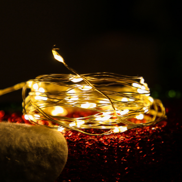 2 Unidades Fio Fada 1 Metro CordãO Luz Decolar Festas Leds Pilha Luzes ...