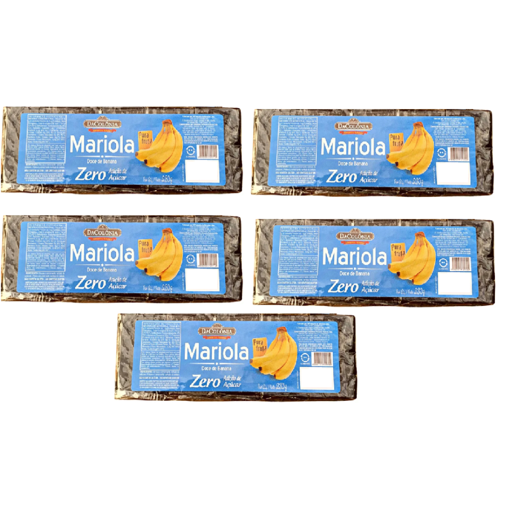 Kit 5 unidades de Mariola Zero Adição de Açúcar dacolonia | Shopee Brasil