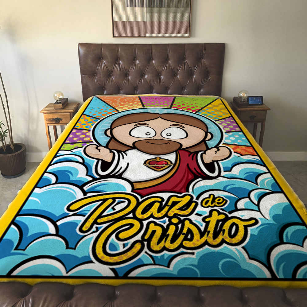 CASAL - Manta Soft Jesus – Paz de Cristo | Shopee Brasil