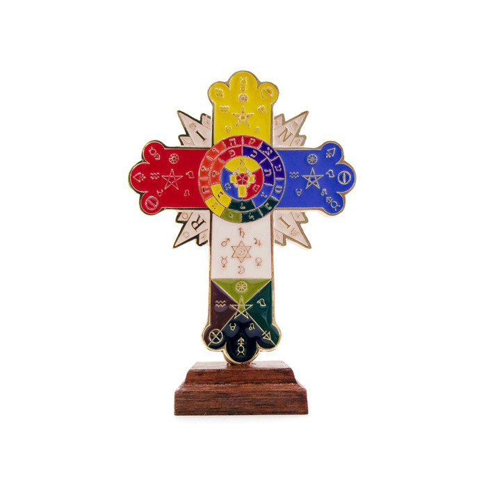 Pantáculo Cruz Hermética de Mesa Proteção Magia Cabalística Esoterismo ...