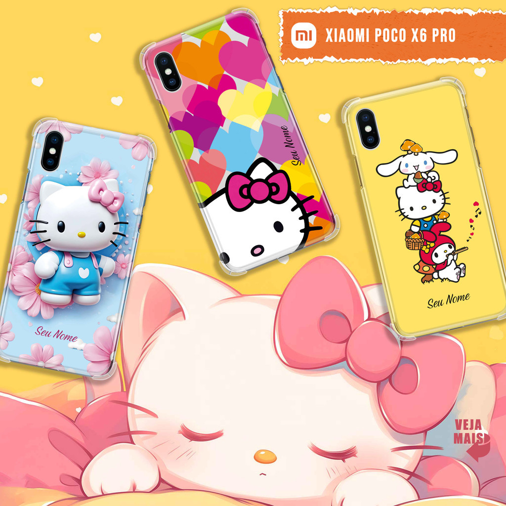 Capinha compatível com Xiaomi Poco X6 Pro - Hello Kitty | Shopee Brasil