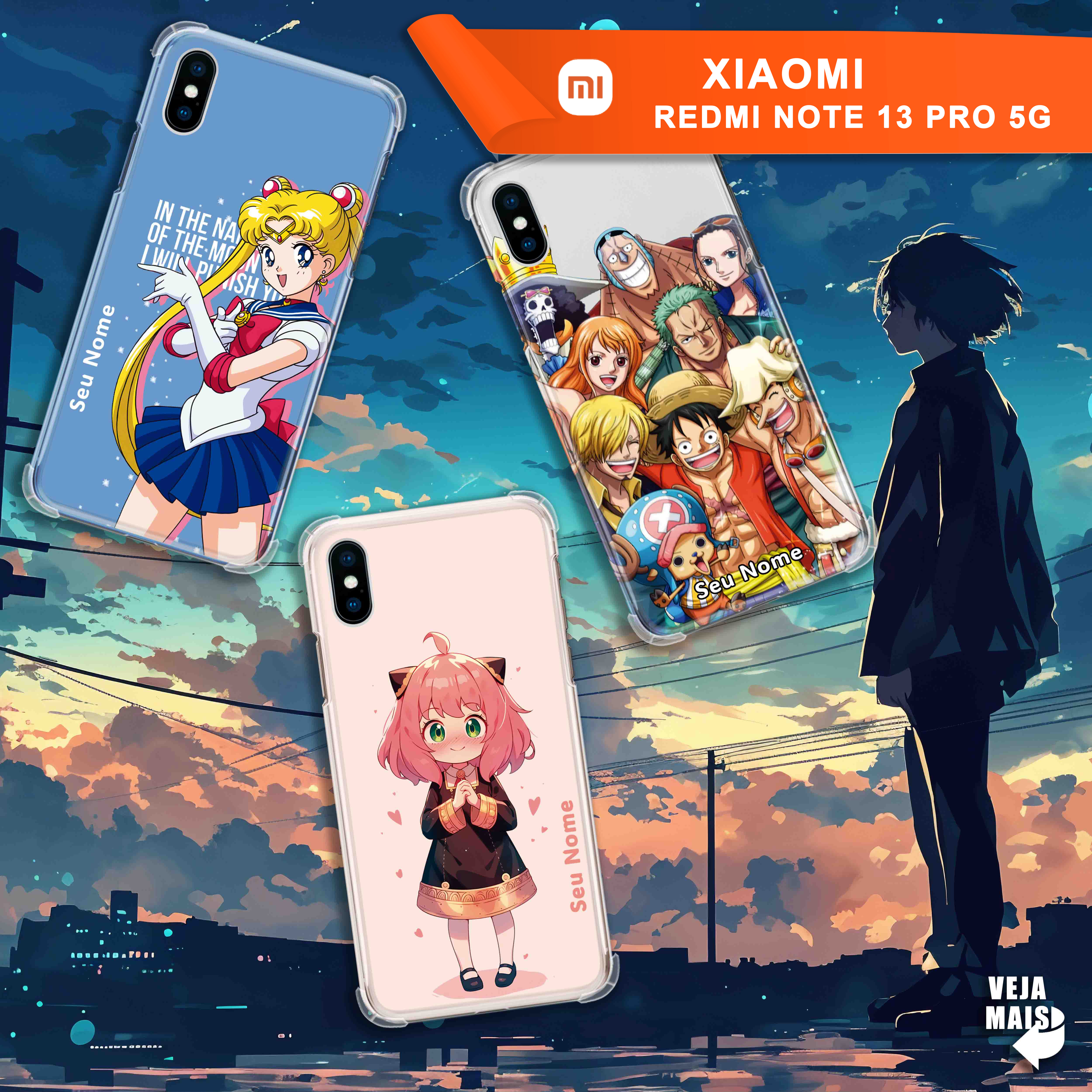 Capa Capinha - Xiaomi Redmi Note 13 Pro 5G - Animes Personalizado ...