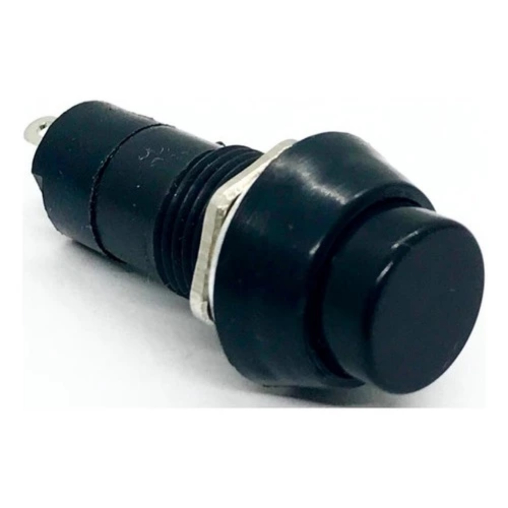 KIT 2 CHAVES BOTTON PUSH PBS 11B SEM TRAVA PULSANTE NA COR PRETA ...