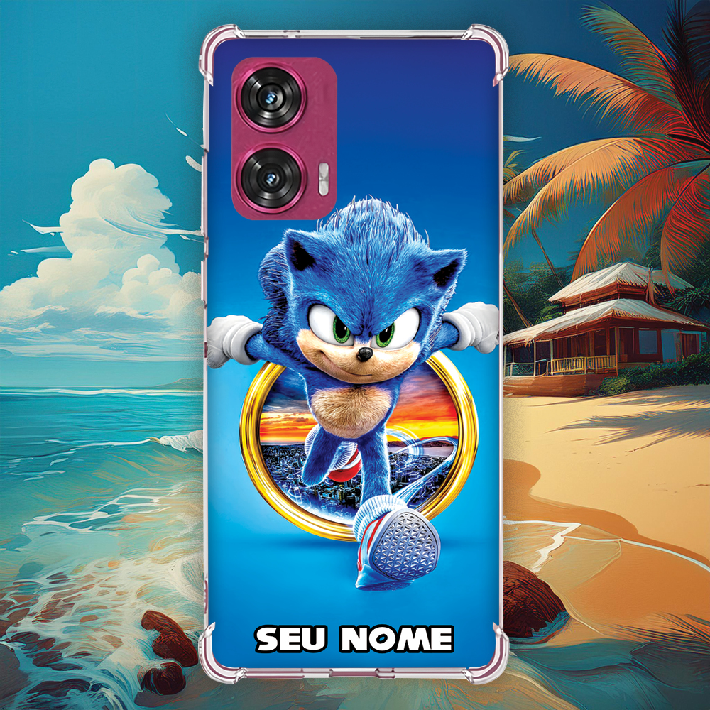 Capa Capinha (3477) SONIC FILME NOME para MOTO G,5G,PLUS,G100,G82,G85 ...