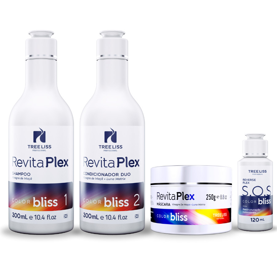 Kit Reconstrução Revitaplex 4 itens treeliss profissional | Shopee Brasil