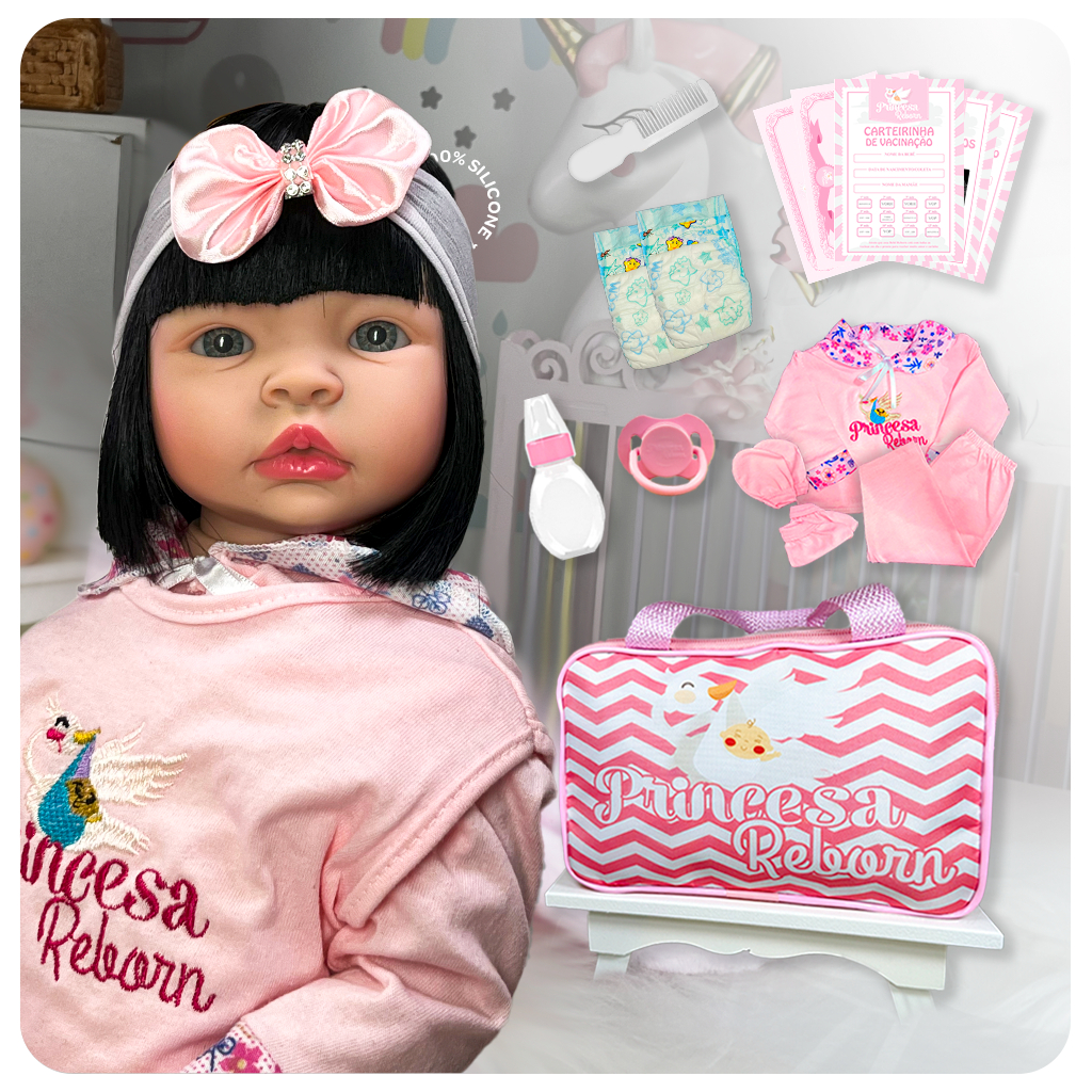 Boneca Bebê Reborn Realista Barata Corpo de Silicone Completa | Shopee Brasil