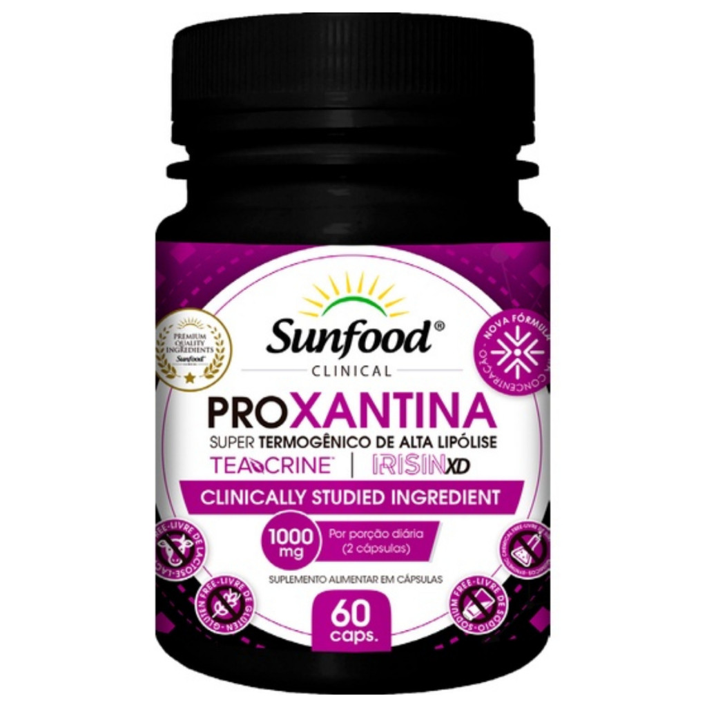 Pro xantina Termogênico 1000mg 60 cápsulas Sunfood | Shopee Brasil
