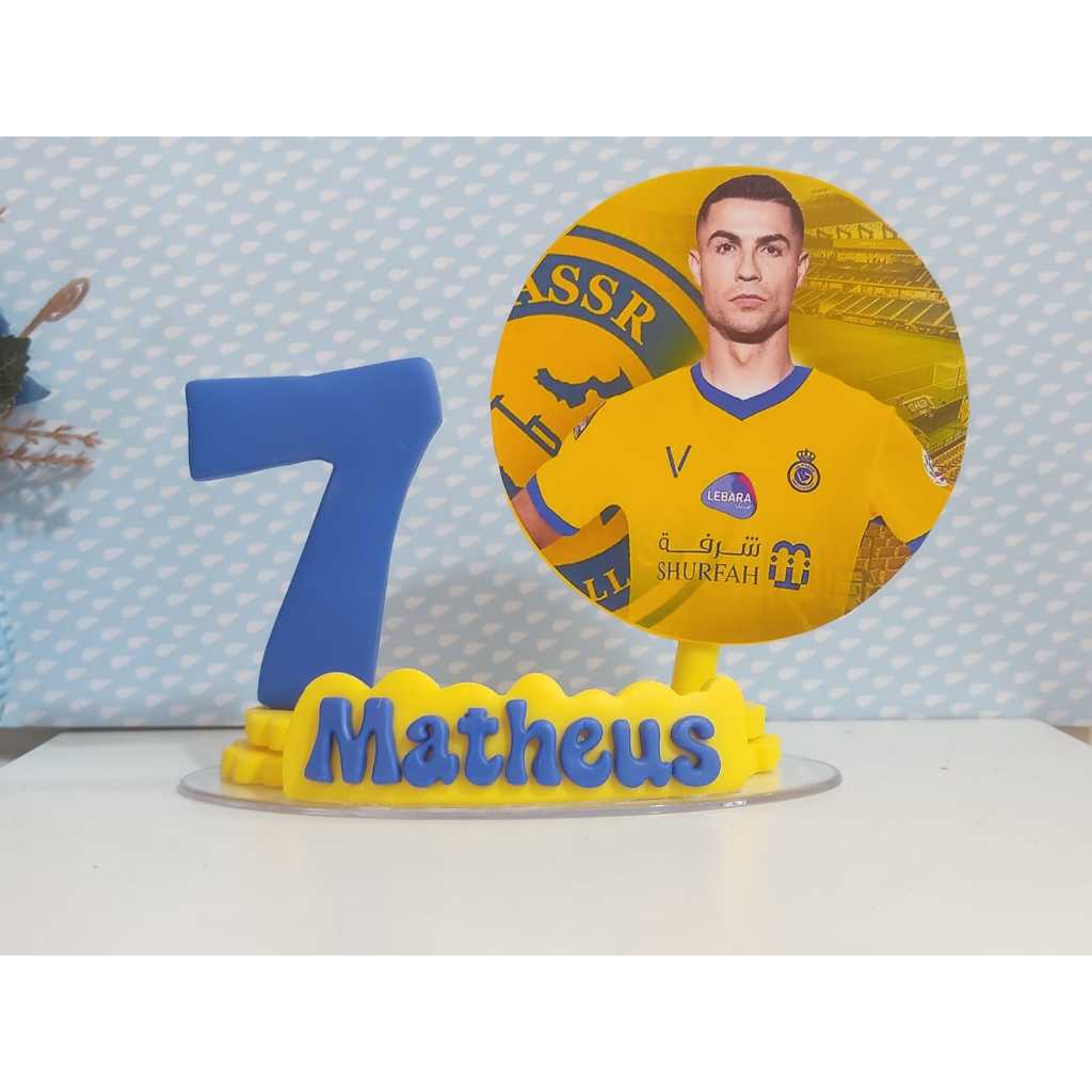 Vela Aniversario Biscuit Cristiano Ronaldo CR7 | Shopee Brasil