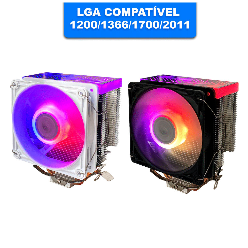 Cooler CPU PC Universal 120mm LGA 1200 1366 1700 2011 Led Argb ...
