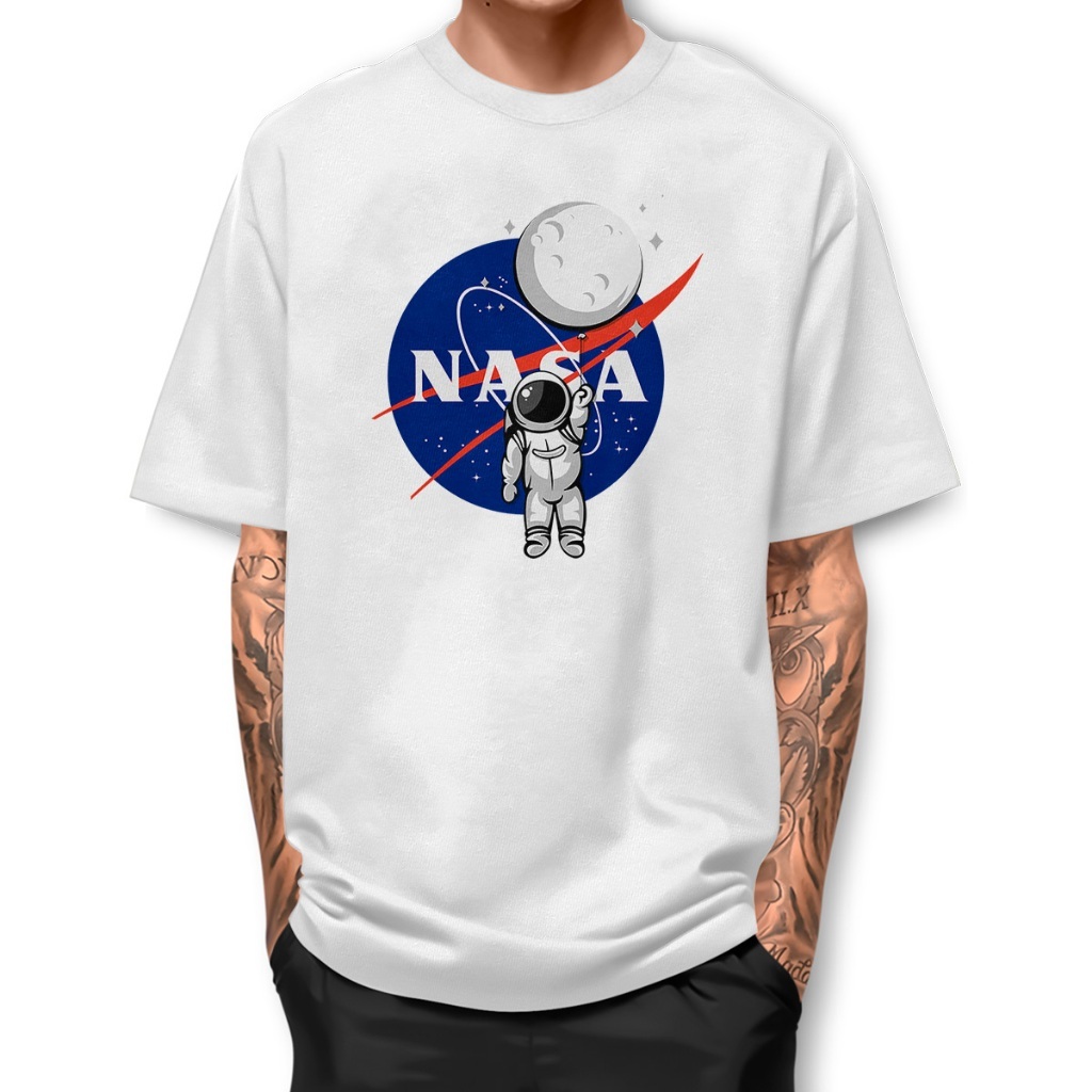 Camiseta Nasa Astronauta Camisa Algodão 100% Street HFM03 | Shopee Brasil
