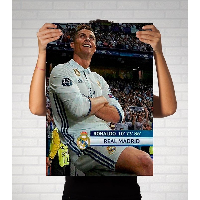 Kit Pôster GRANDE Plastificado CR7 - Cristiano Ronaldo - Modelo 08 ...