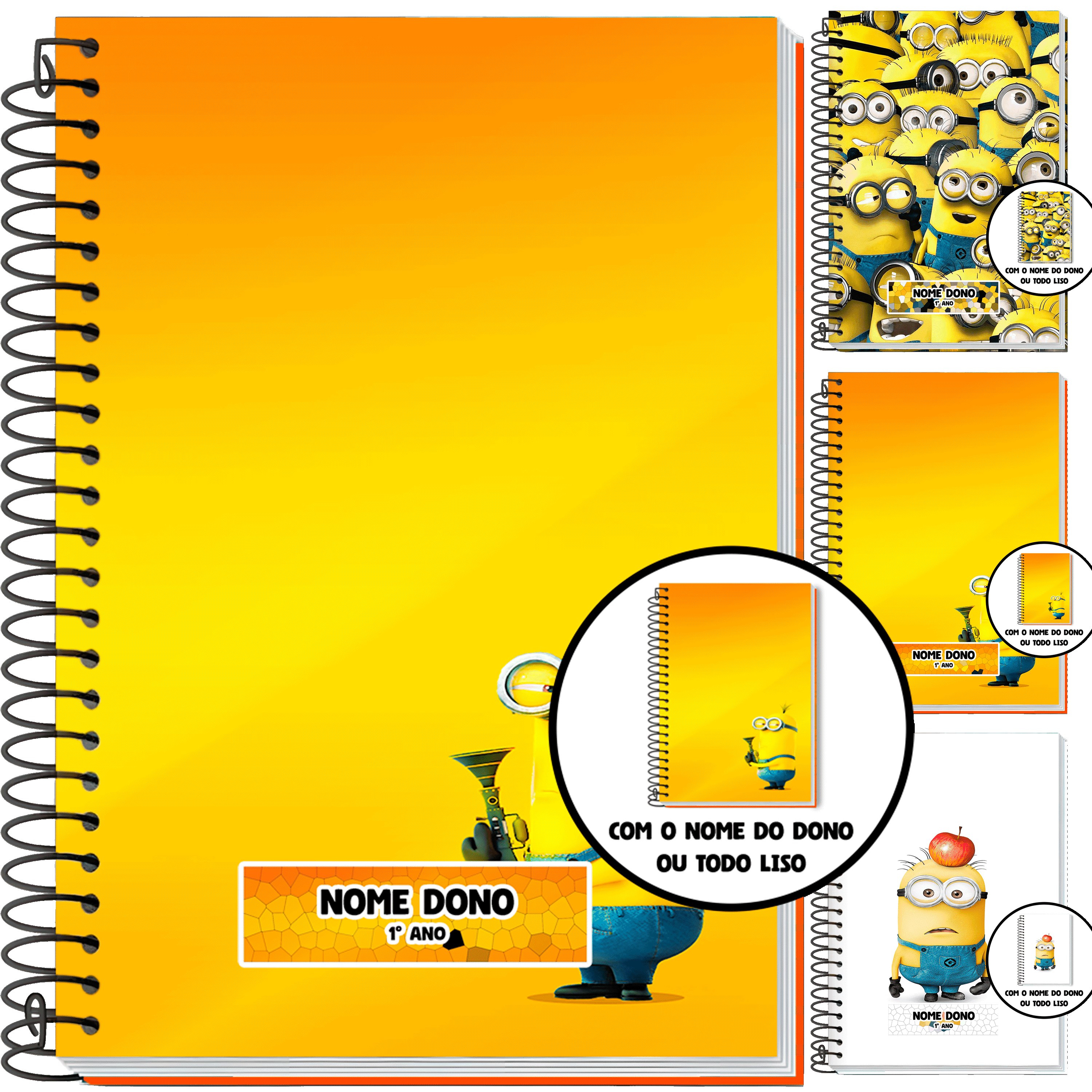 Caderno Minions 10 Matérias Personalizado Grande Capa Dura | Shopee Brasil