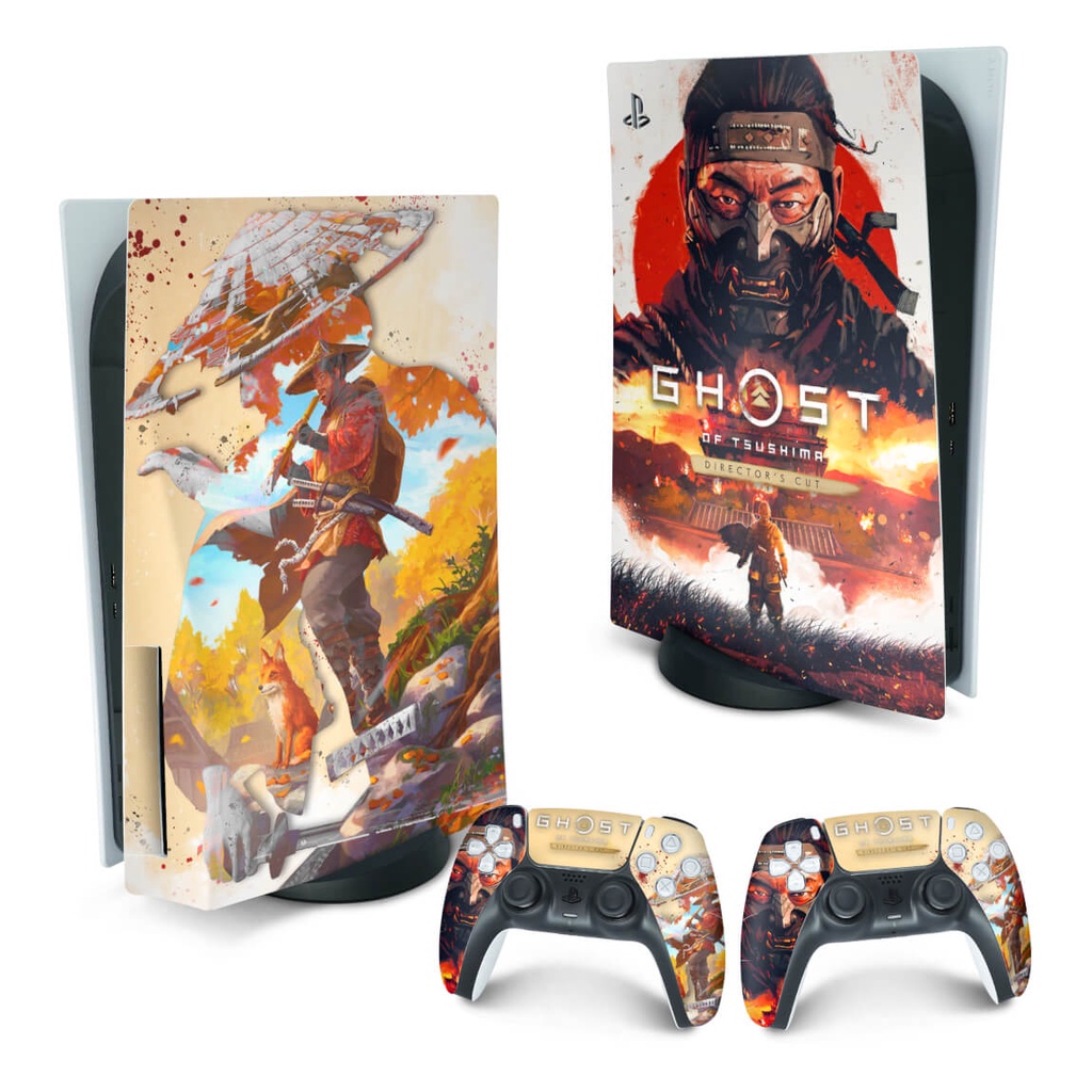 Skin PS5 Fat Playstation 5 Adesivo - Ghost of Tsushima Director's Cut ...
