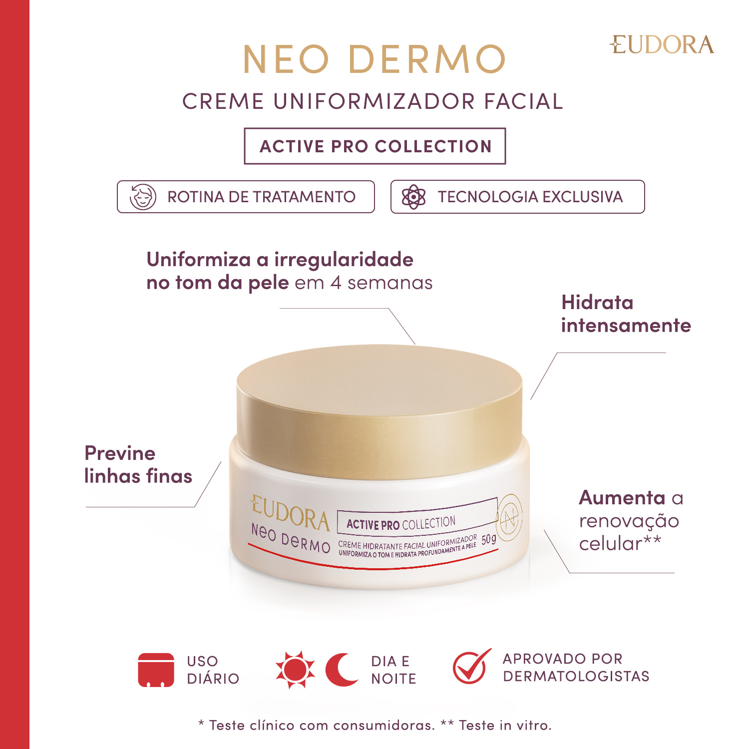Creme Hidrante Facial Uniformizador Neo Dermo 50g | Shopee Brasil