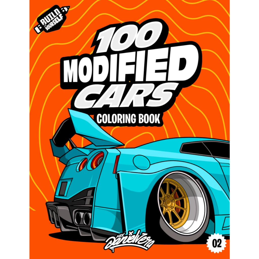 100 Desenhos de Modified Cars 1- Daniel Vera para Pintar e Colorir - A4 75g ou 120g Folhas ...