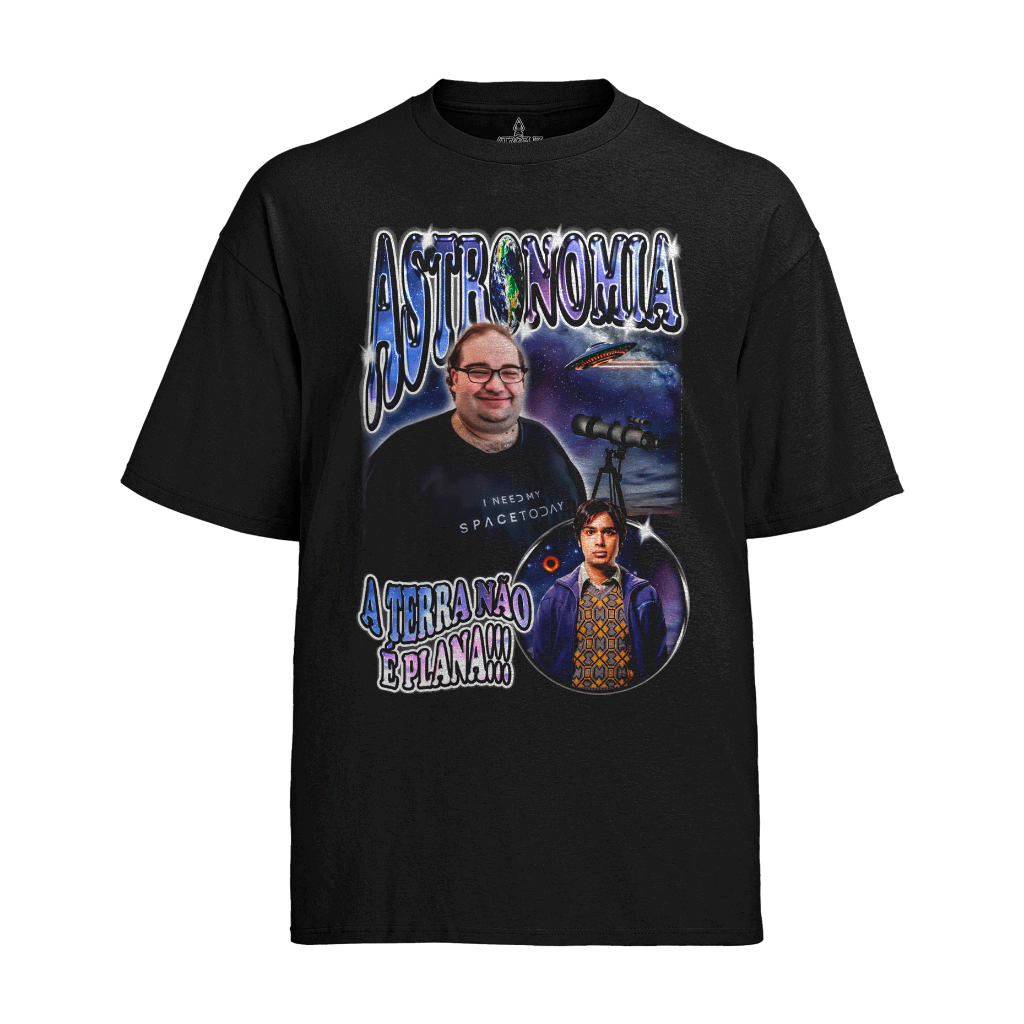 Camiseta Graphic Tee Tshirt Astronomia a Terra Não é Plana Serjão dos ...