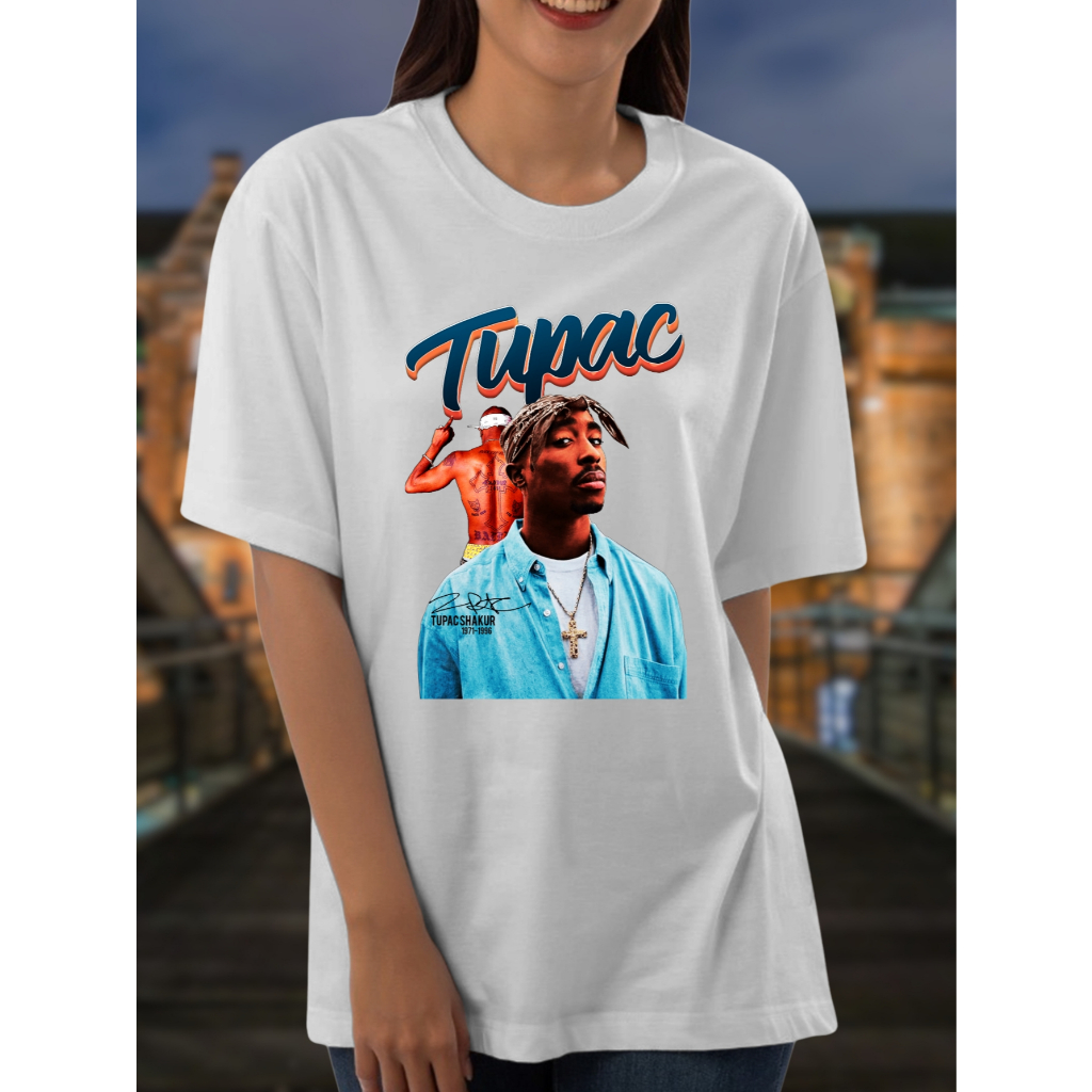 Camiseta Tupac Rapper Camisa 2pac Cantor Style Casual Unissex TSM ...