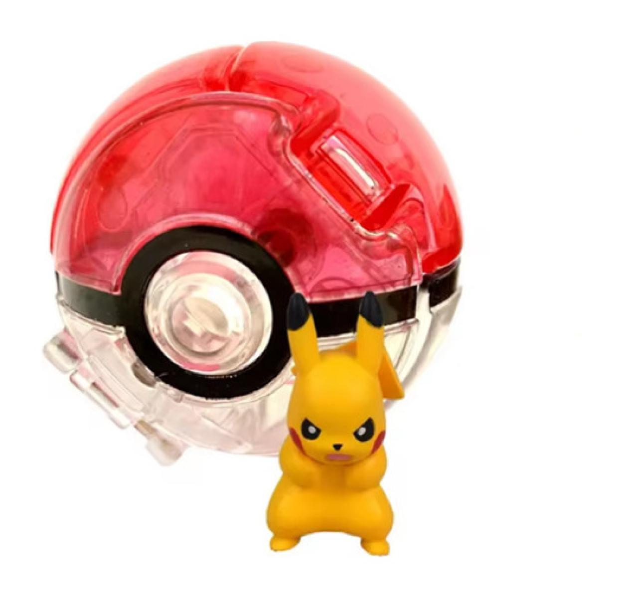 Pokebola Com Pikachu Pokémon De Jogar E Abrir | Shopee Brasil