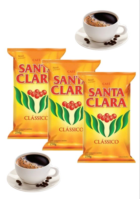 Café Santa Clara 250g clássico KIT com 3x, 5x ou 10x. | Shopee Brasil