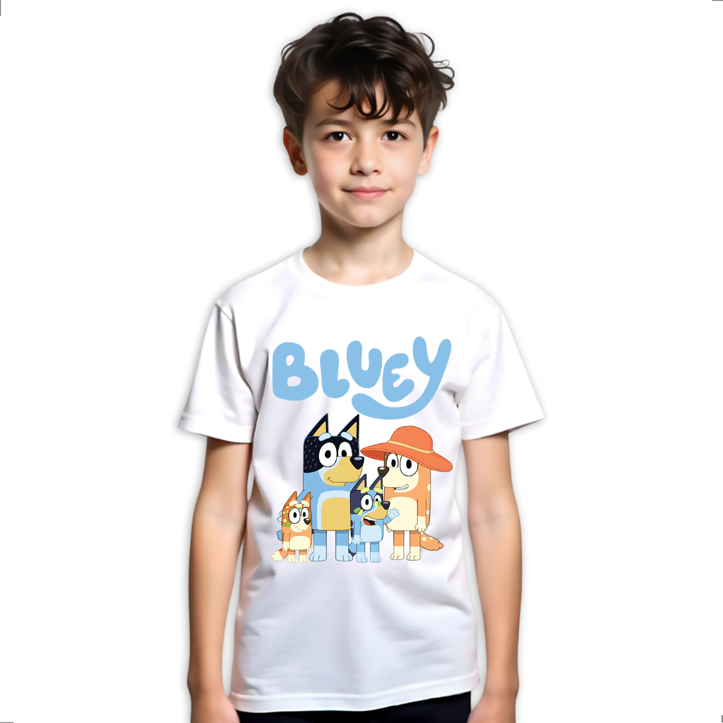 Camiseta Infantil Bluey Bingo Desenho Chloe Honey Bandit LK-323 ...