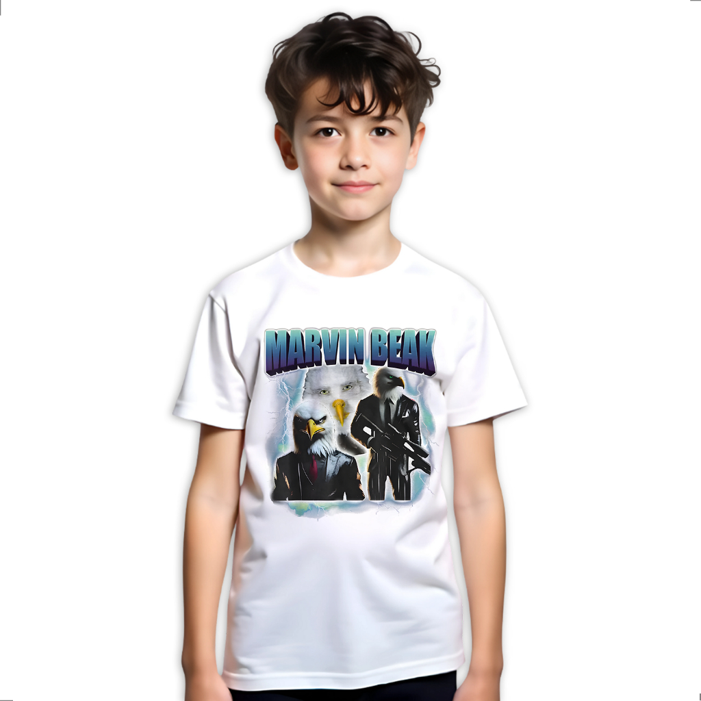 Camiseta Infantil Marvin Beak Brainrot Tralala Bombardiro Tung Tung ...