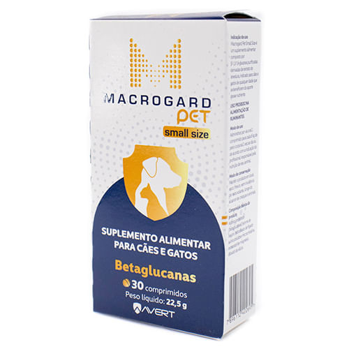 Suplemento Macrogard Pet Small Size para Cães e Gatos 30 comprimidos ...