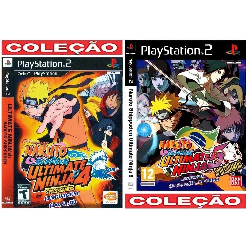 Jogo s2 Naruto Shippuden 4 E 5 Coleção (3 Dvd) Patch Me Pt-br y games ...